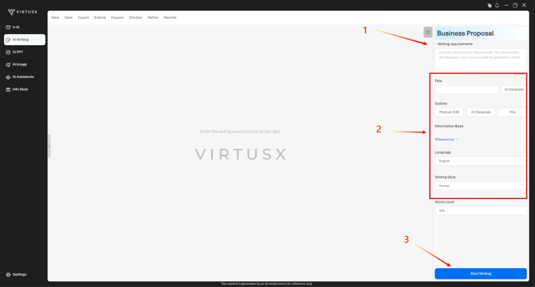 Business Proposal – Virtusx V-AI Manual
